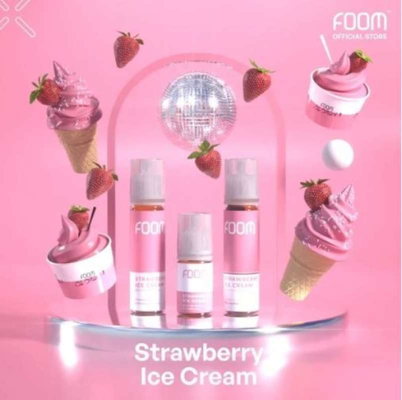 Promo FOOM LIQUID PINK STRAWBERRY ICE CREAM 60ml Diskon 5% di Seller ...