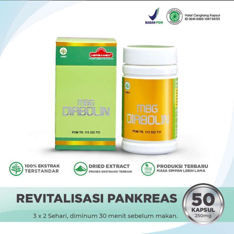 Jual Herbamed Diabolin Untuk Kesehatan Pankreas Obat Diabetes di Seller ...