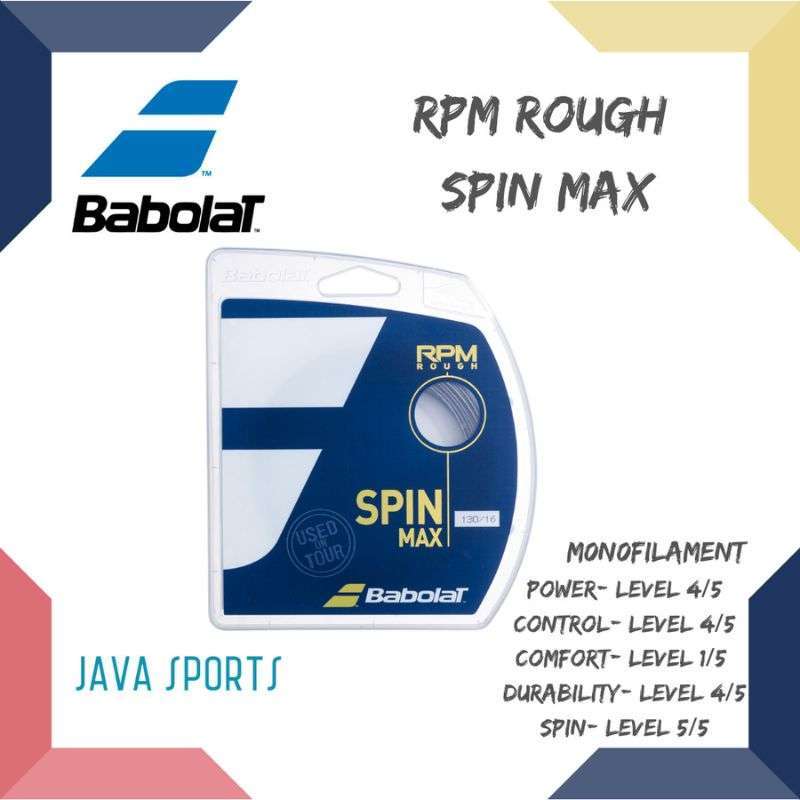 Jual Senar Tenis Babolat Rpm Rough Spin Max | Monofilament | Spin | Di Seller Java Sports ...