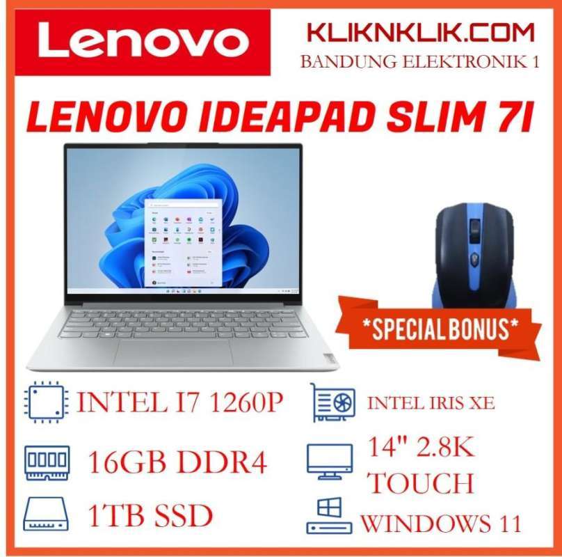 Jual Laptop Lenovo Ideapad Slim 7i Intel Core I7 1260p 16gb 1tb Ssd ...