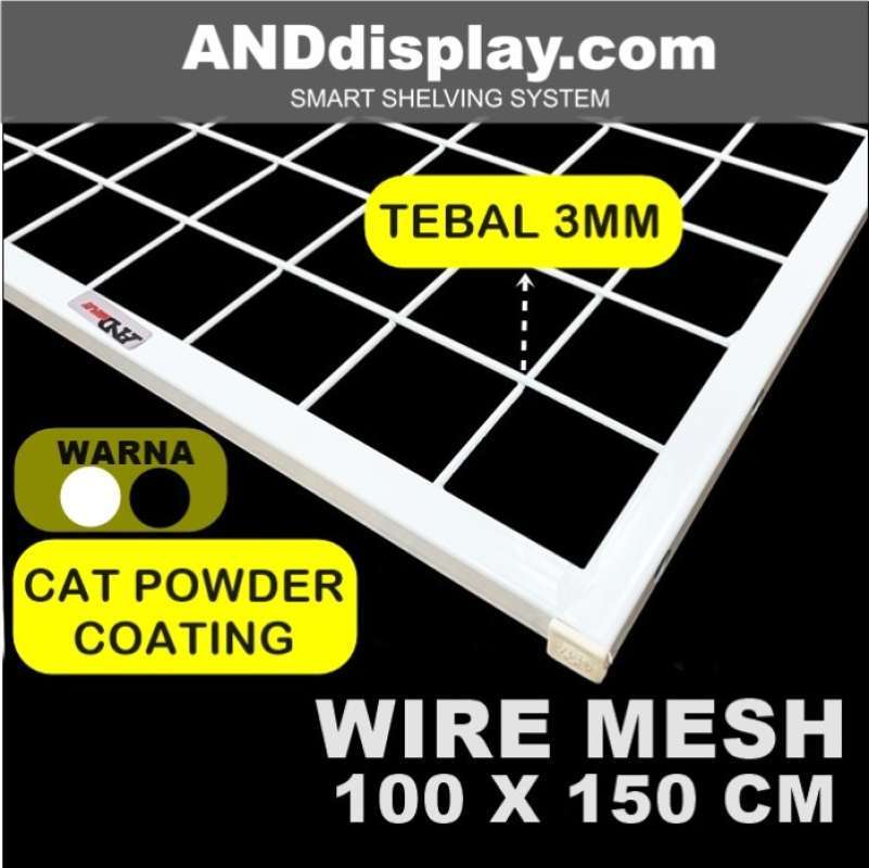 Jual Wire Grid Mesh 100 X 150 Cm - Kawat Jaring Kotak - Ram Dinding ...