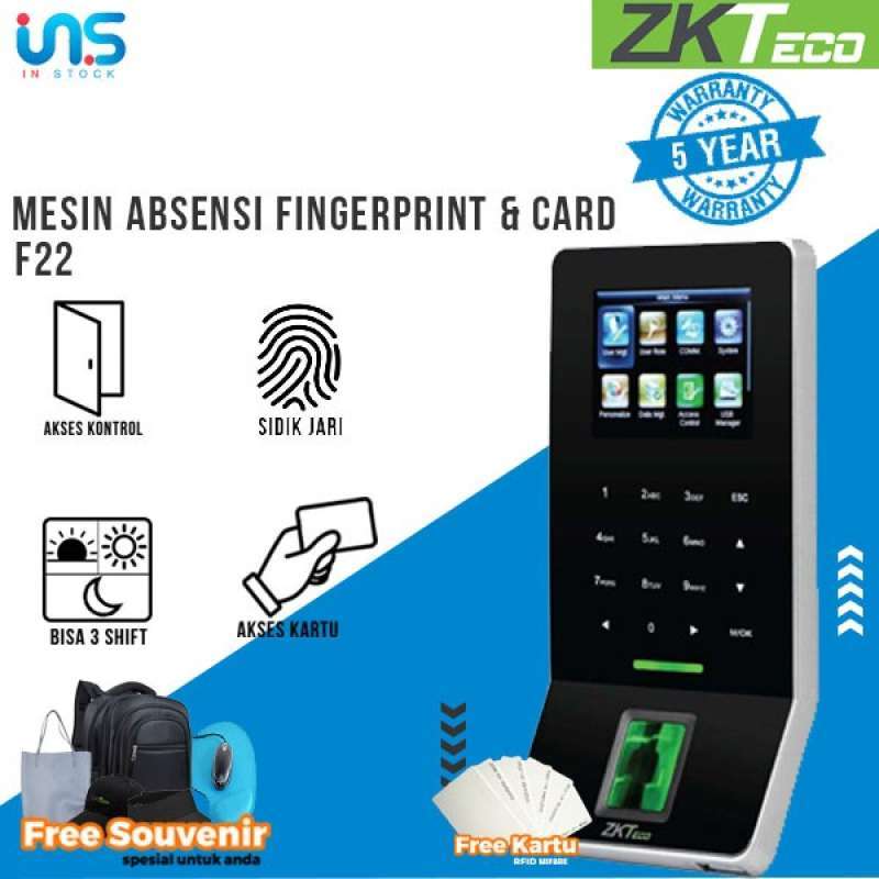 Jual Mesin Absensi Fingerprint Dan Kartu ZKTECO F22 Bisa Akses Kontrol di Seller Relaxa Store ...