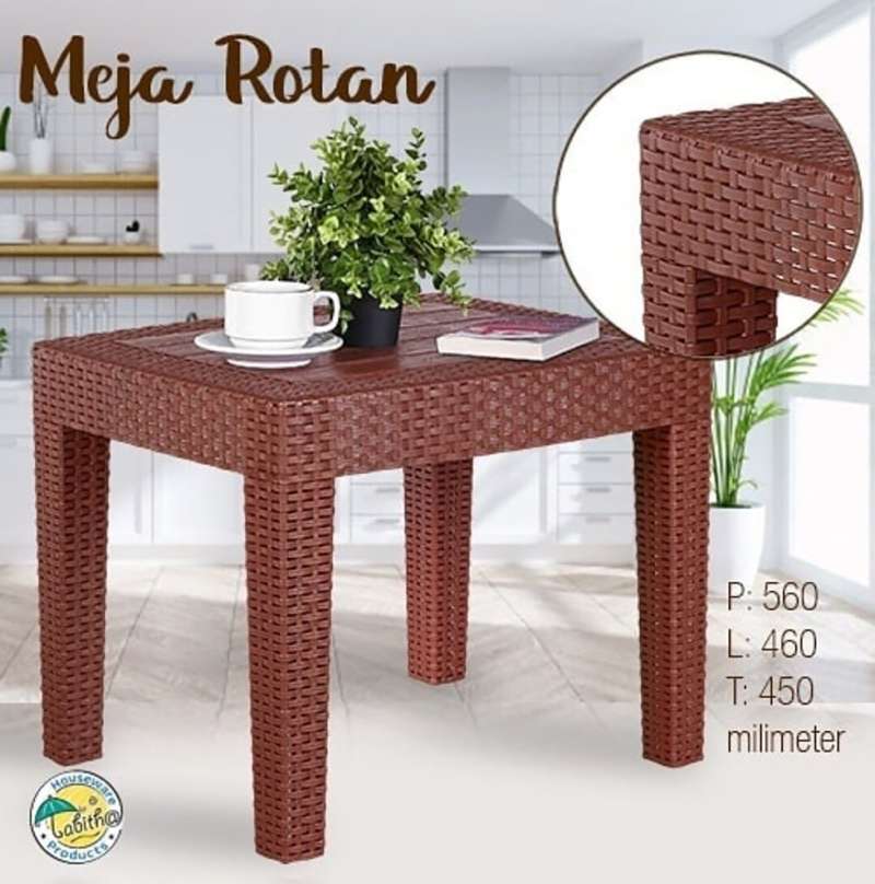Jual Meja Teras / Meja Plastik Rotan Tabitha di Seller Indo Surya ...