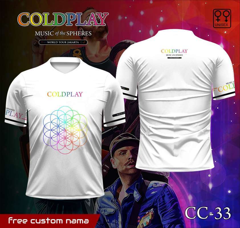 Jual Baju Coldplay Music Of Spheres World Tour Kaos Cold Play Konser Jakarta Indonesia 2023 ...