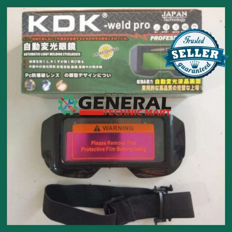 Promo kacamata las otomatis auto dark welding glass safety kdk original ...