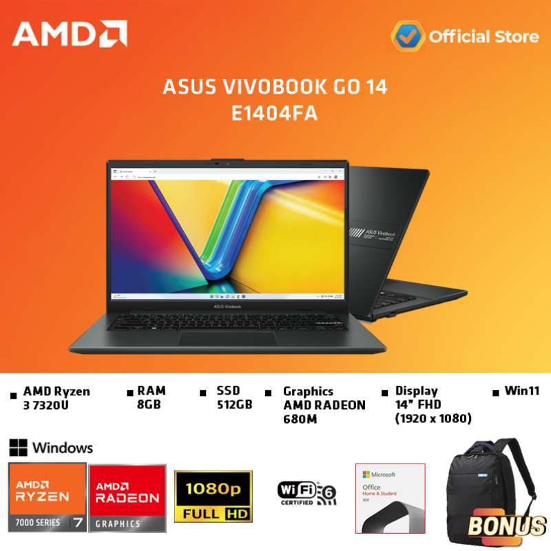 Promo Asus Vivobook Go 14 E1404fa Fhd351 | Ryzen 3 7320 8gb 512gb ...