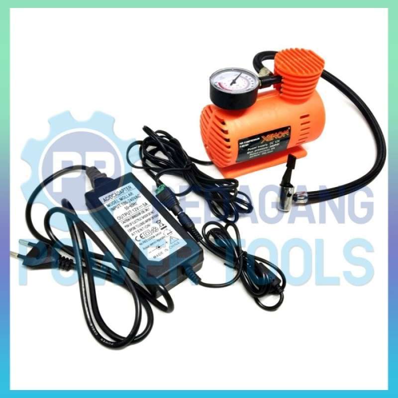 Jual PAKET XENON KOMPRESOR ANGIN MINI POMPA BAN MOBIL ADAPTOR 12V 5A di ...