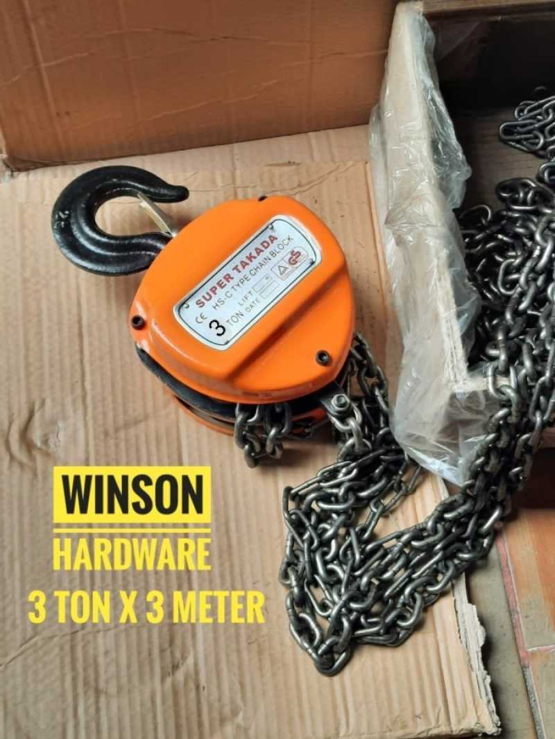 Promo Takel 3 Ton X 3 Meter Takada - Chain Block 3t X 3m Diskon 23% Di ...