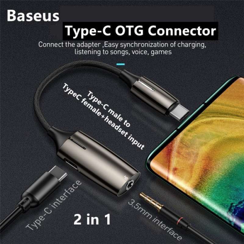 Promo Baseus 2in1 Adapter Type-C Male to Type-C + 3.5MM Female L60s Diskon 23% di Seller Gigaba ...