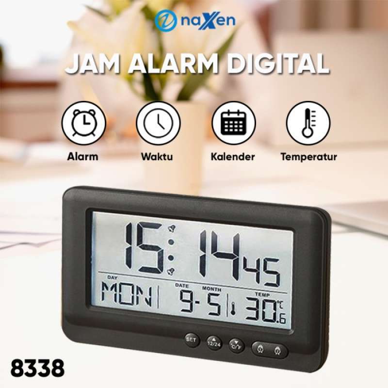 Promo Jam Meja Digital Naxen Smart Alarm LED Digital Clock 4in1 8338 ...