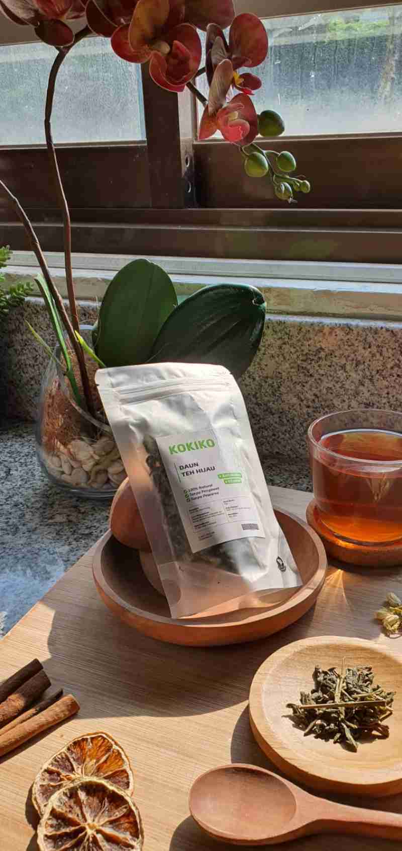 Promo Daun Teh Hijau Kering/Dried Green Tea KOKIKO ukuran 50gram 1kg ...