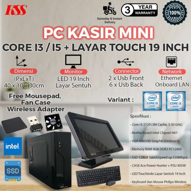 Promo Komputer Pc Core I Mini Pc Layar Touch Screen Cocok Kebutuhan
