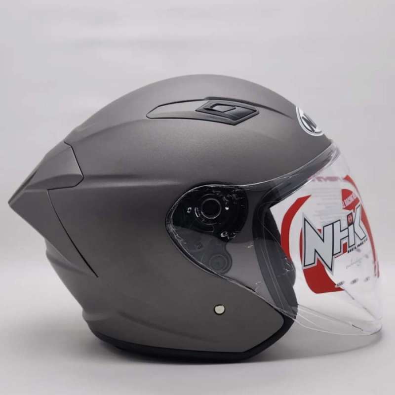 Promo Nhk R1 Elite Dark Grey Doff Solid | Helm Half Face R 1 Elit Abu ...