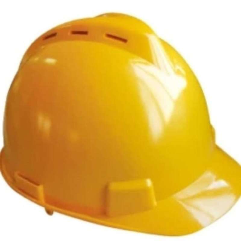 Promo Helm Kuning Brim Vented Proyek KRISBOW Fast Track Safety Helmet ...