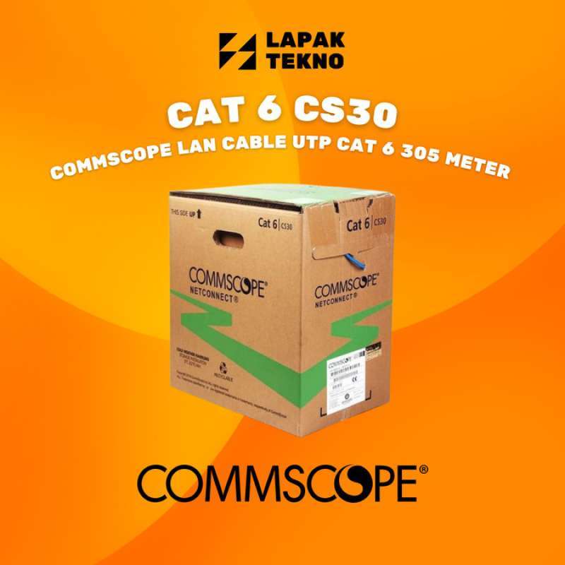 Promo Kabel Lan Utp Cat 6 Amp Commscope Biru Original Diskon 23% Di ...