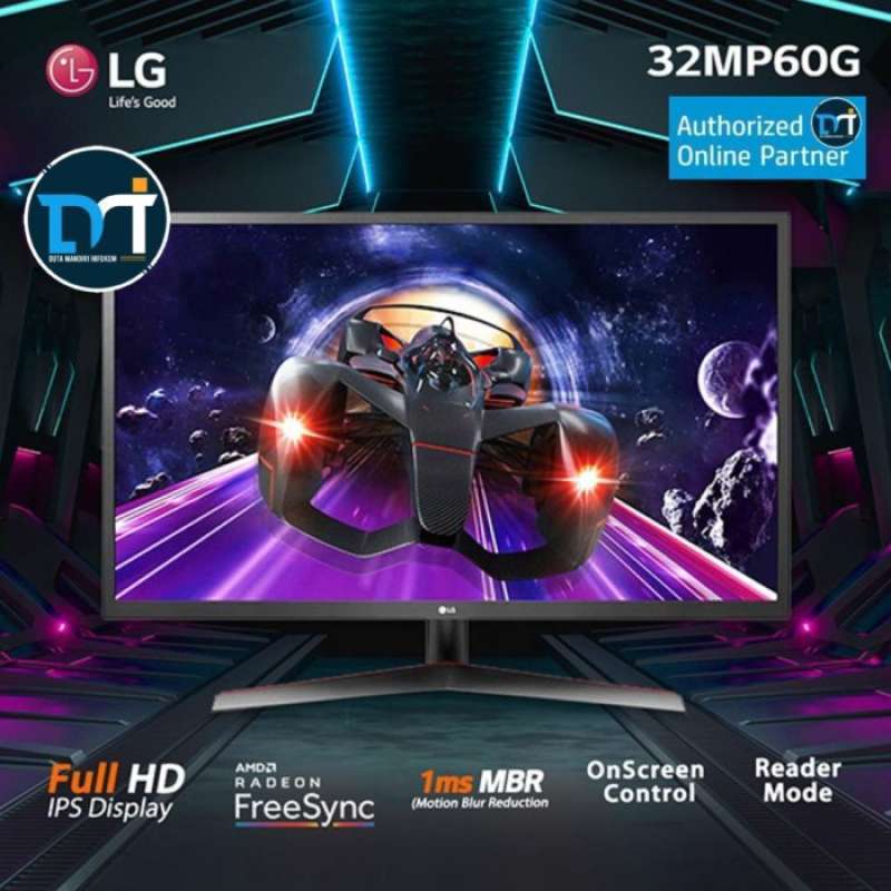 Promo LG 32MP60G B 32 Inch - FHD IPS 75Hz 1ms FreeSync HDMI DP Vesa ...