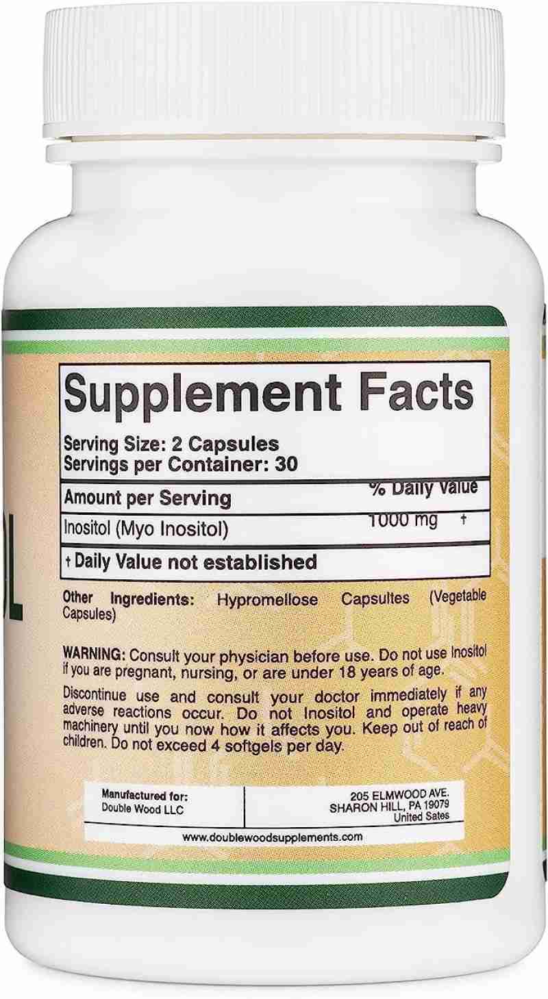 Jual Inositol Double Wood 500 mg isi 60 kapsul no filler PCOS healthy ...