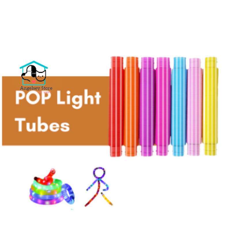 Promo Mainan Anak Pop Light Tubes Viral Selang Lampu Led Nyala Diskon ...
