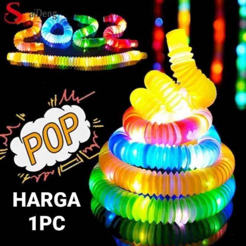 Promo Mainan Anak Pop Light Tubes Viral Selang Lampu Led Nyala Diskon ...