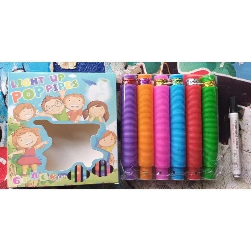 Promo Mainan Anak Pop Light Tubes Viral Selang Lampu Led Nyala Diskon ...