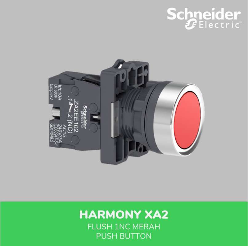 Promo Schneider Electric Push Button Flush 22mm 1nc Merah Xa2ea42 ...