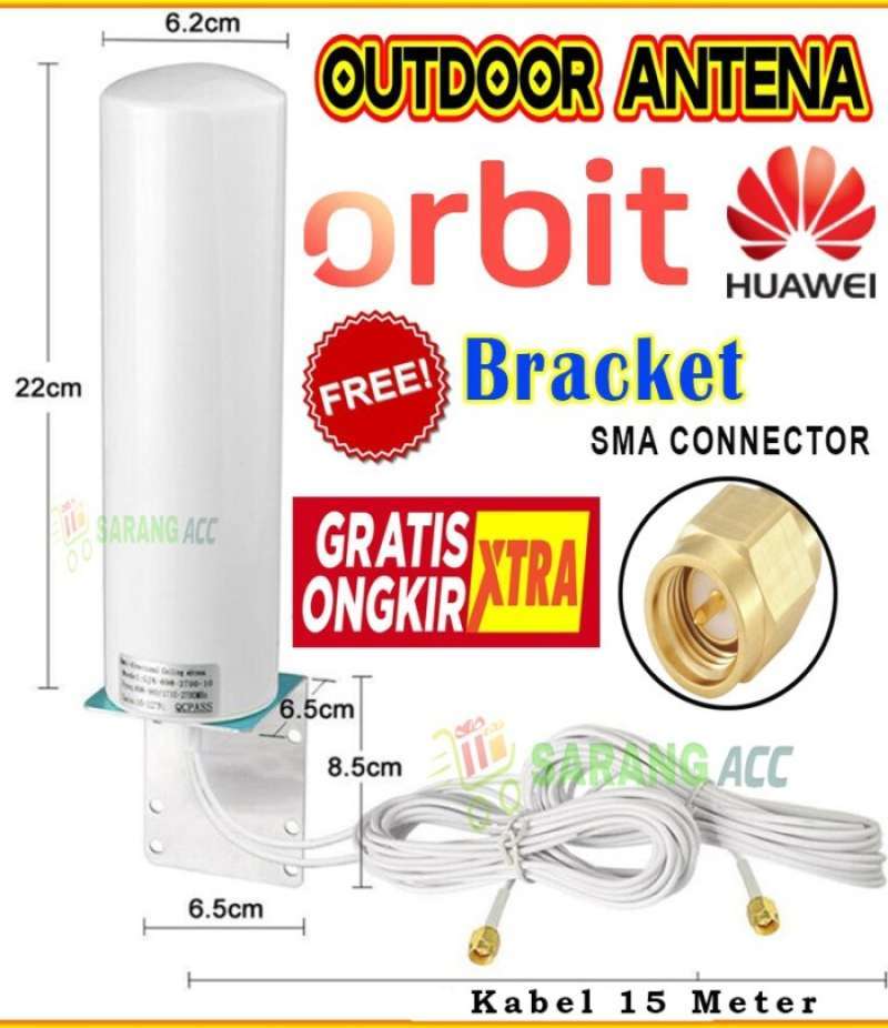 Promo Antena Outdoor Modem Router Gsm Wifi 4g Lte Dual Sma Male 15 ...