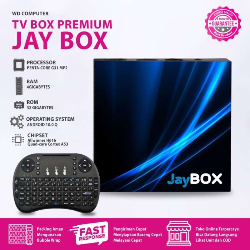Promo Baru Tv Box Jay Box 4K 5G Murah Ip Tv Jaytv Seumur Hidup Tanpa ...