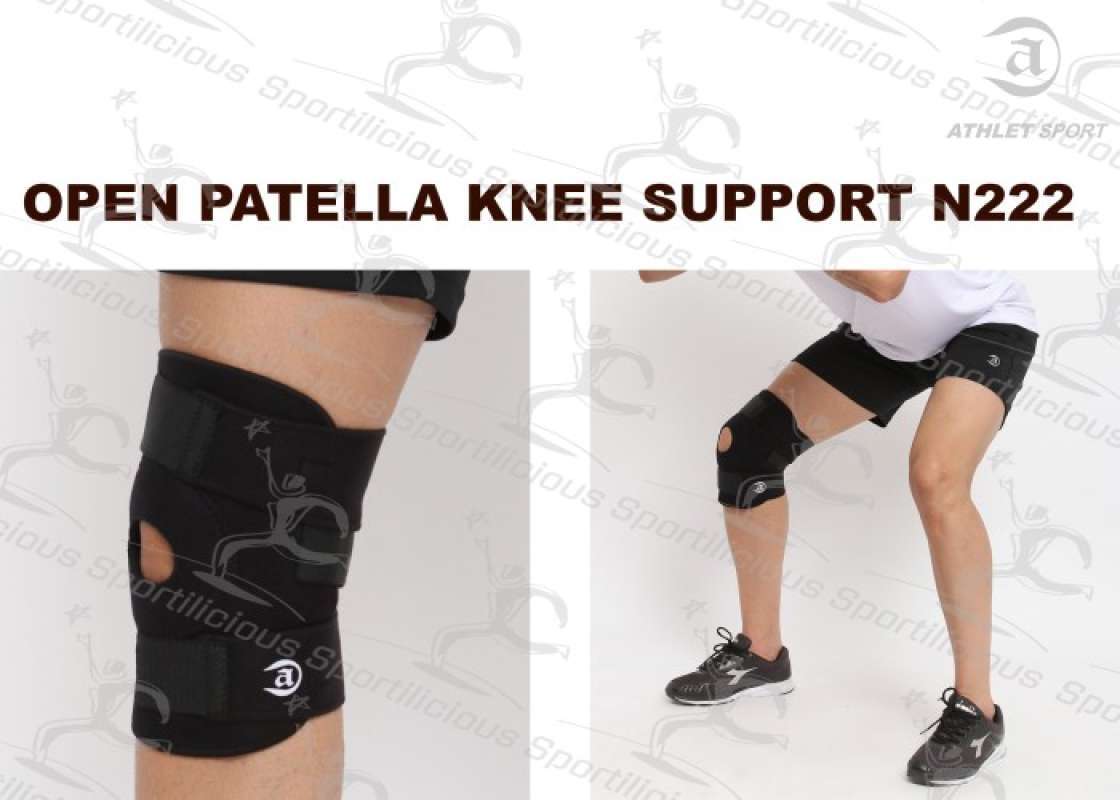 Promo Athlet Sport Open Patella Knee Support N 222 Knee Lilit Kaki ...