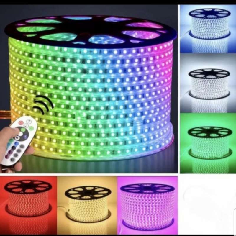 Promo Lampu Selang Led Strip Rgb Warna Warni 100m Remote Selang Warna Warni Diskon 23% Di Seller ...