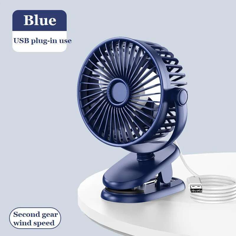 Promo USB Plug-in Use Mini Clipped Fan 360° Rotation 2-speed Wind ...