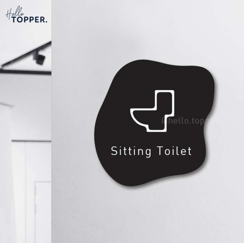 Jual Sitting Toilet Duduk Sign Board Akrilik Print Signage Acrylic Di ...