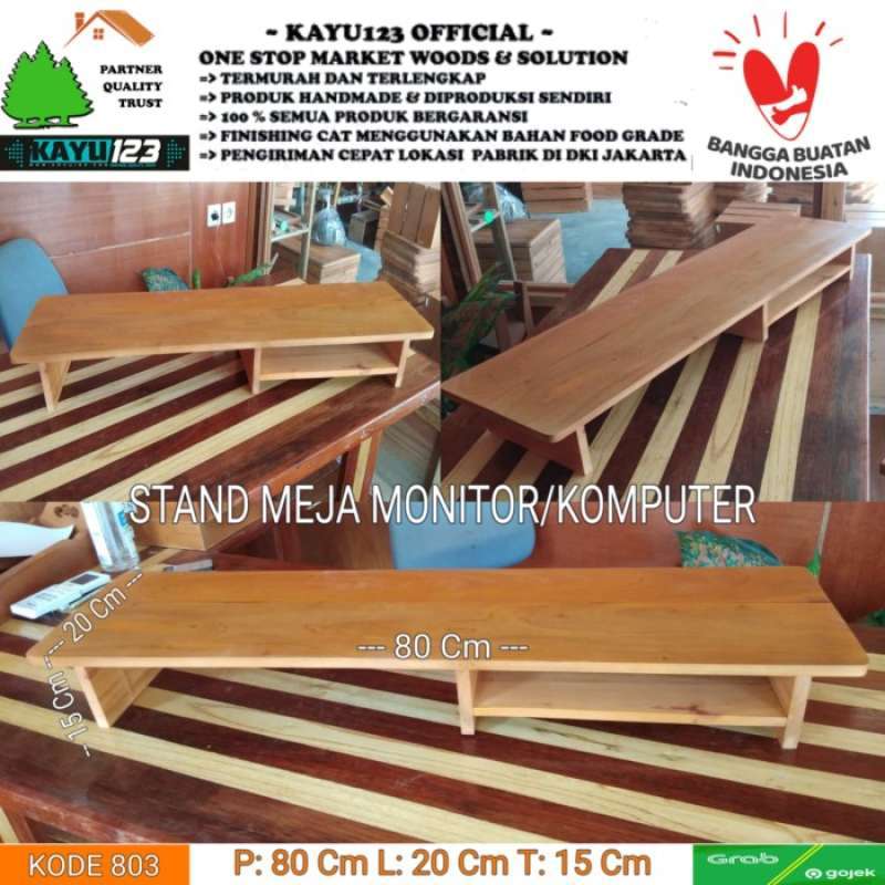 Promo Meja Monitor/Pc Gaming/Komputer (P)80-110Cm (L)20Cm (T)15Cm Table Pc Terbaik Diskon 25% di ...