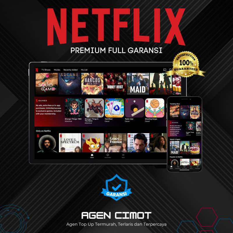 Jual NETFLIX PREMIUM BULANAN ANTI HOLD FULL GARANSI di Seller BS Shop Premium - Kota Baru, Kota ...