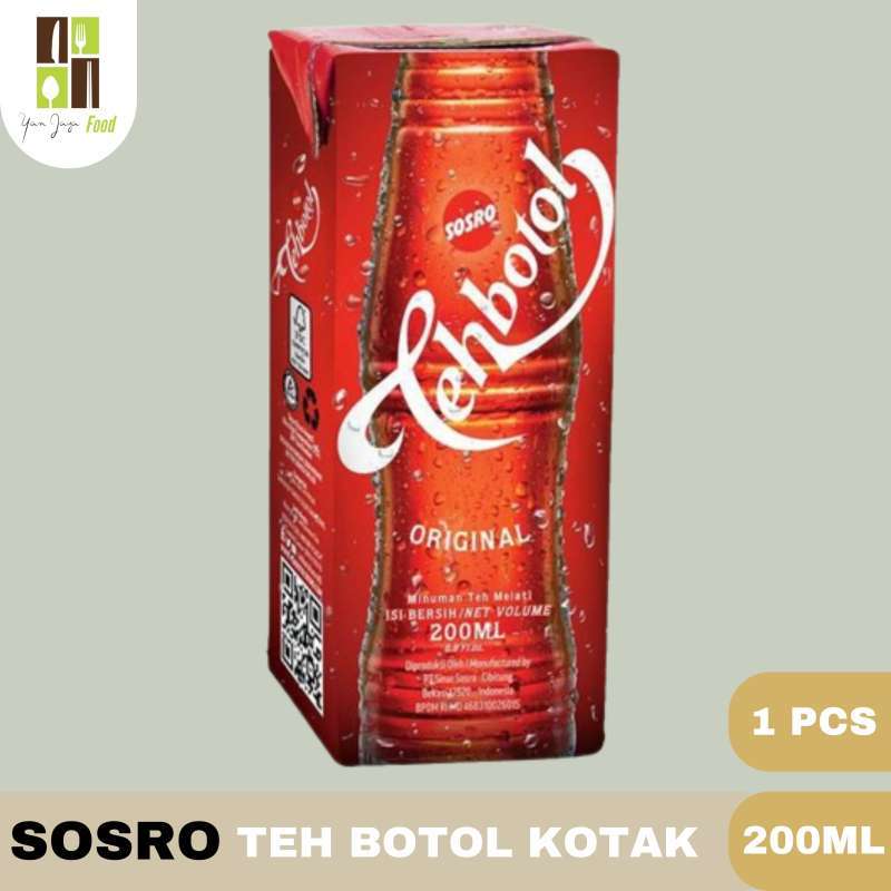 Jual Teh Botol Sosro / Teh Botol Original / Kemasan Kotak 200 ML 1 PCS ...