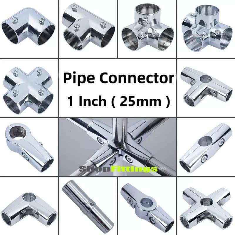 Jual Braket Pipa 1 Stainless Steel Tube Pipe Bracket Join Connector End ...