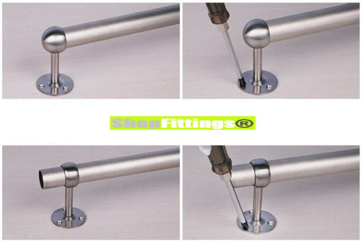 Jual Braket Pipa 1 Stainless Steel Tube Pipe Bracket Join Connector End ...