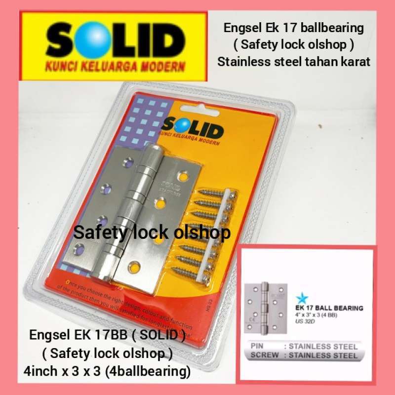 Promo Engsel Pintu Solid Ek 17 4 Ball Bearing (2 Bb) Diskon 23% Di Seller Cv. Kenesi Sukarindo ...