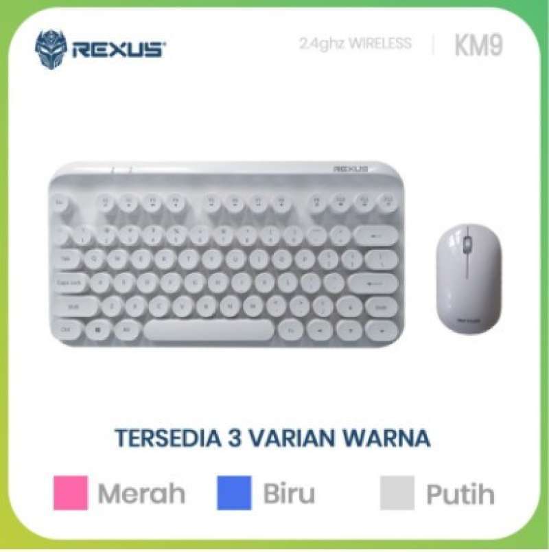 Promo Keyboard mouse rexus wireless usb membrane bundle classic tkl km ...