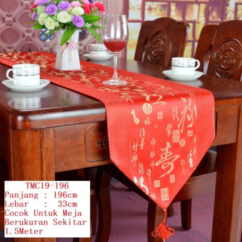 Promo Taplak Meja Table Runner Premium Tema Imlek Sincia CNY - TMC19 ...