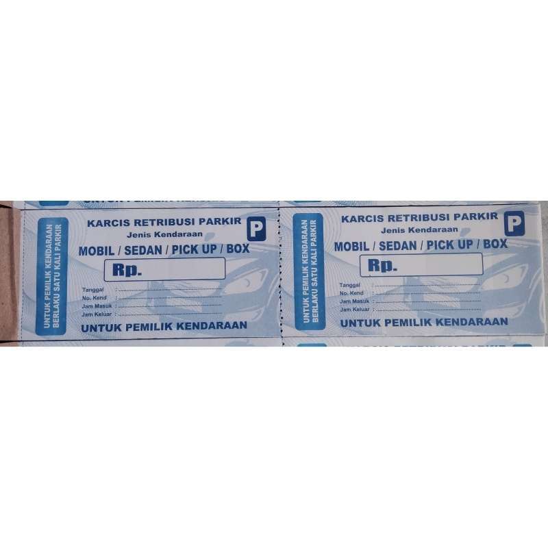 Jual Karcis Parkir Motor Mobil Box Truk Manual Universal Kertas Hvs ...