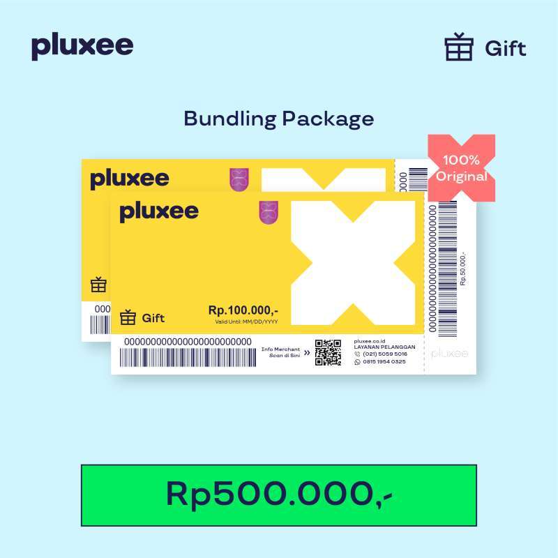 Jual Bundling Voucher Pluxee Nominal Rp100.000 Dengan Total Nilai Rp500 ...