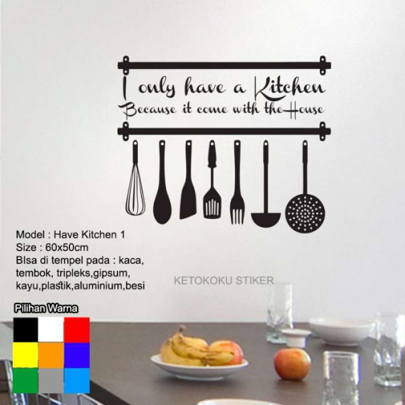 Promo Cutting Sticker Kitchen Dapur Stiker Cafe Rumah Ruang Makan Cafe ...