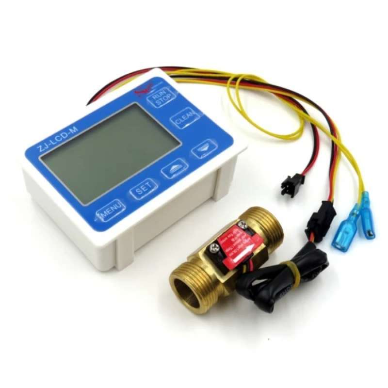 Promo Digital Flow Meter Display ZJ-LCD-M+ Flow Sensor G1/2 inch Diskon ...