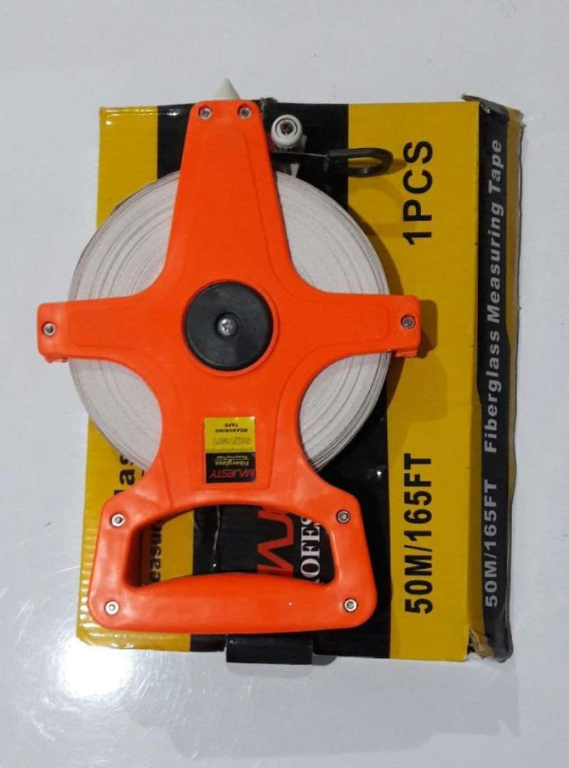 Promo meteran tancap 50M/meteran bangunan/meteran fiber rol 50 meter ...