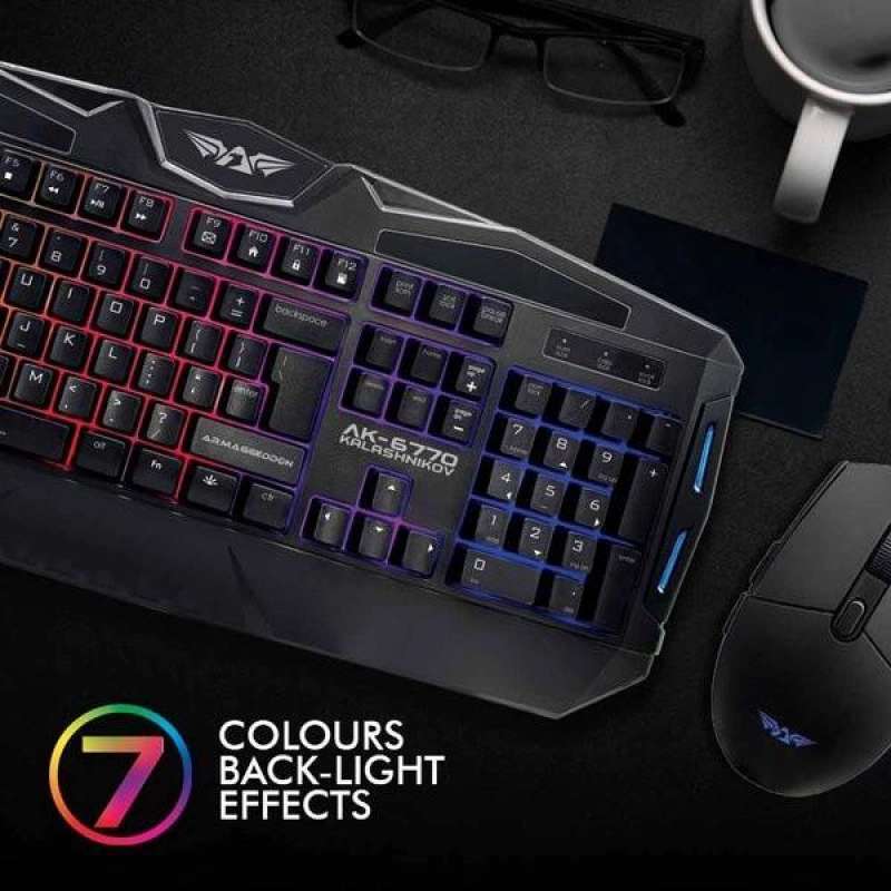 Jual Keyboard Mouse Gaming Armaggeddon AK-6770 Kalashnikov Garansi 1 ...