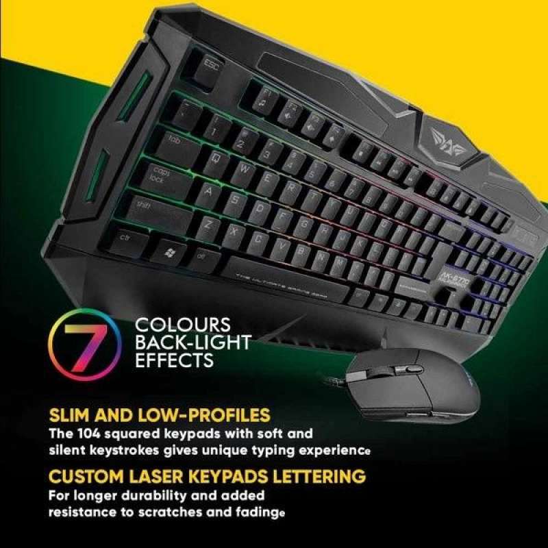 Jual Keyboard Mouse Gaming Armaggeddon AK-6770 Kalashnikov Garansi 1 ...