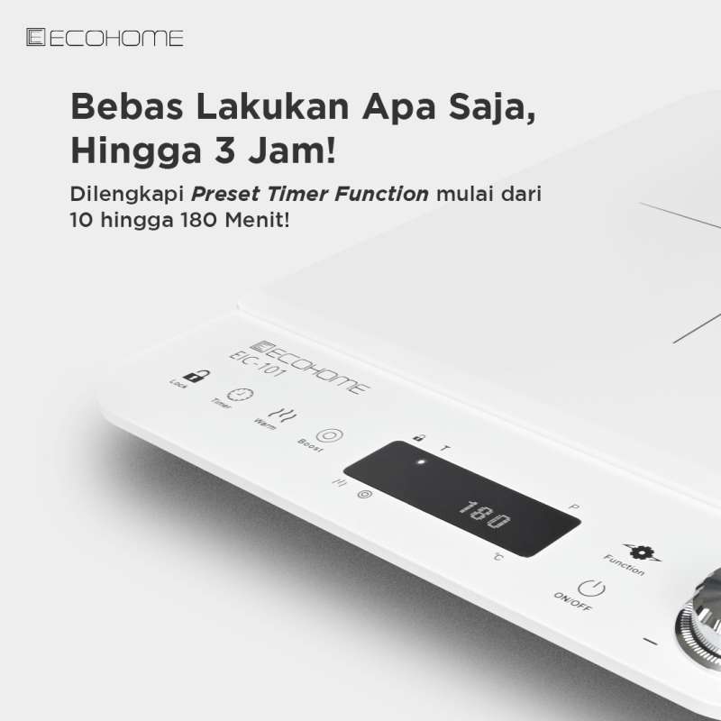 Promo ECOHOME Induction Cooker EIC-101 Smart Kompor Induksi Listrik Low ...