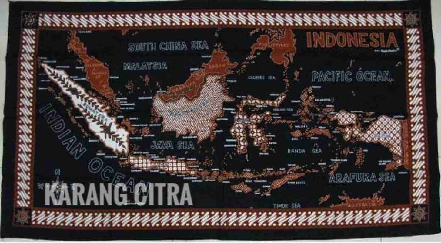 Promo Batik Peta Indonesia, Kado Hadiah Taplak Meja Hiasan Dinding Oleh ...