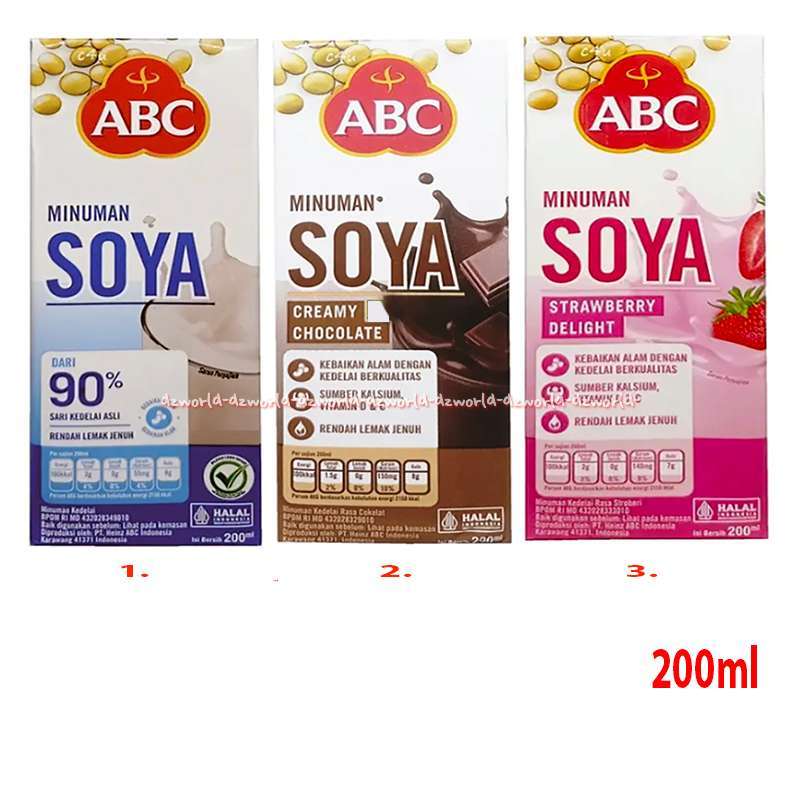 Jual ABC Minuman Soya 200ml 90% Original Creamy Choco Strawberry ...