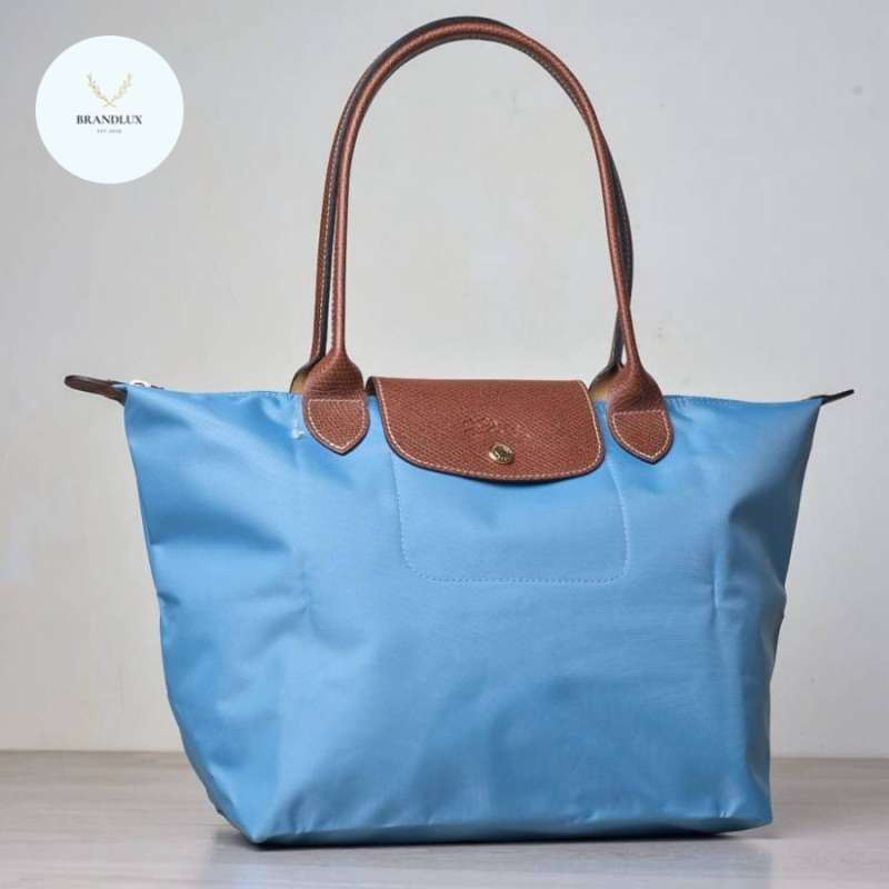 Jual Longchamp Le Pliage Classic Light Blue Slh - 100% Authentic Di ...